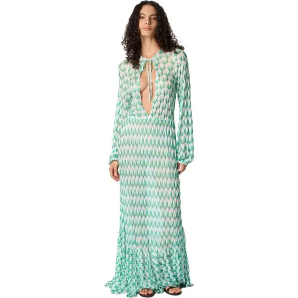 Missoni Cover-up In Viscose With Floral Pattern And Long Sleeves - Multicoloured