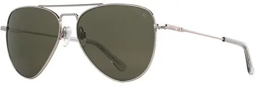 AMERICAN OPTICAL Fletcher 59mm Aviator Polarized Sunglasses - Silver - Gnn-p