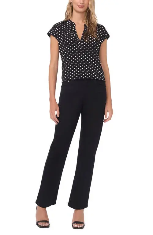 Vince Camuto V-neck Dot Print Top