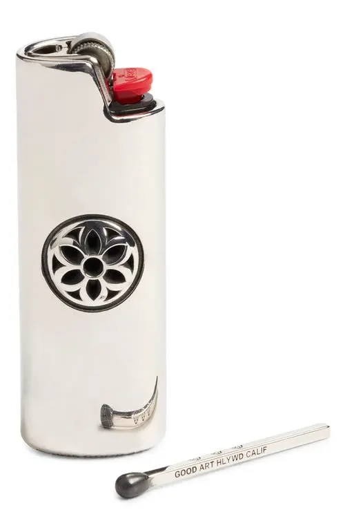 Good Art Hlywd Rosette Lighter Case - Sterling Silver