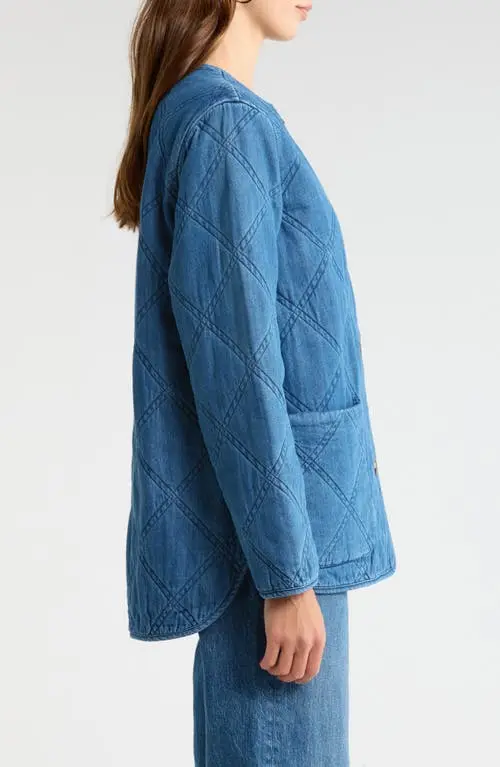 Caslon Chambray Quilted Jacket
