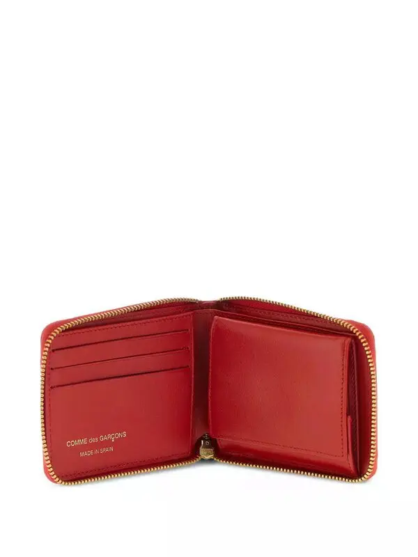 Comme Des Garçons Polka-dot Zip-fastening Wallet - Red