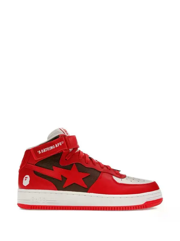 A BATHING APE Logo Appliqué Lace-up Sneakers