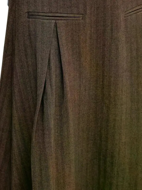 HOSS INTROPIA Herringbone-pattern Pleat Midi Skirt
