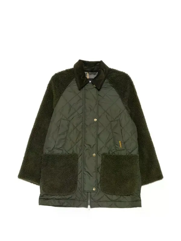 Barbour Barden Quilted Jacket With Teddy Texture