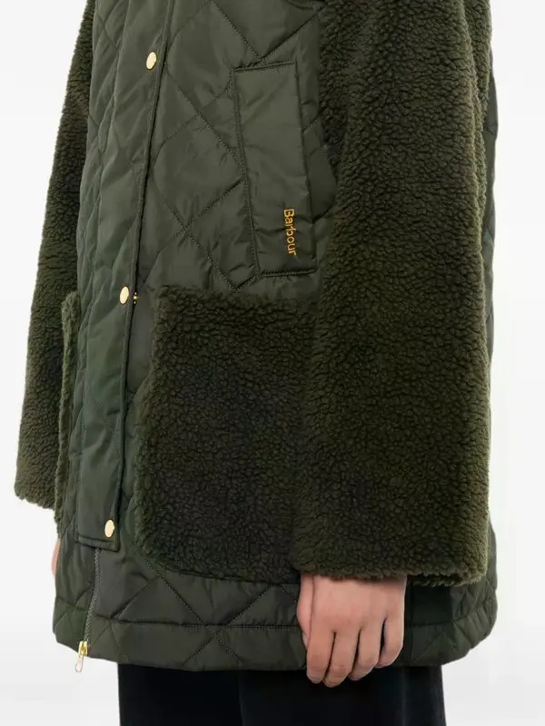 Barbour Barden Quilted Jacket With Teddy Texture