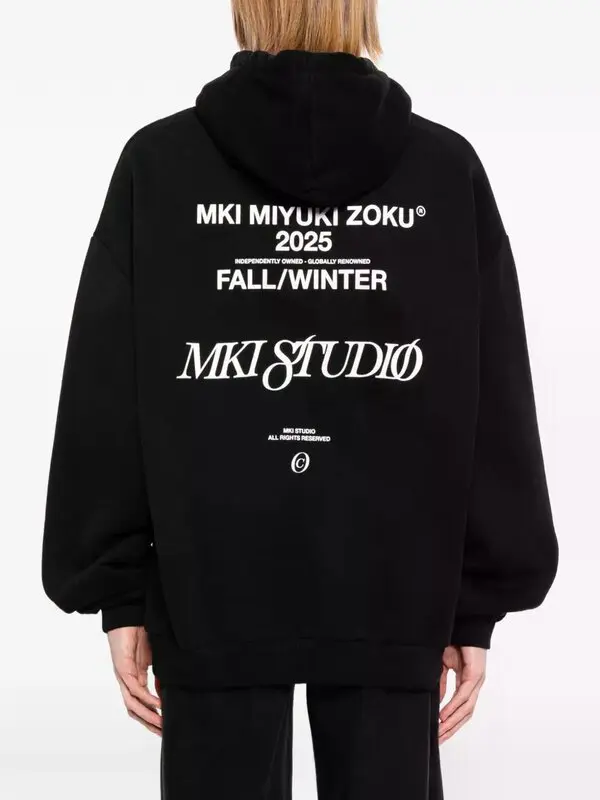 MKI MIYUKI ZOKU Script-embroidered Hoodie