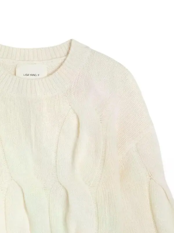 LISA YANG Cable Knit Pullover Sweater