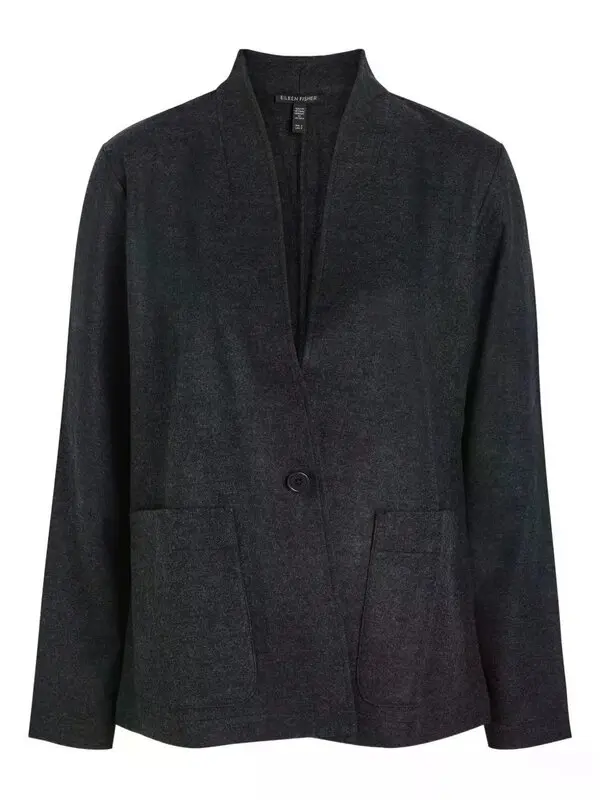 Eileen Fisher Pocketed Single-breasted Jacket - Grey