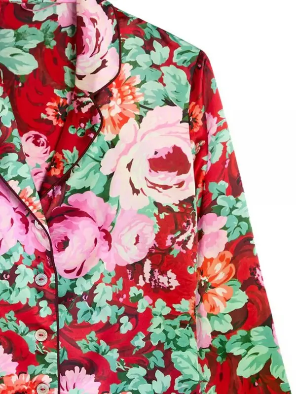 Olivia Von Halle Floral Print Pyjama Set