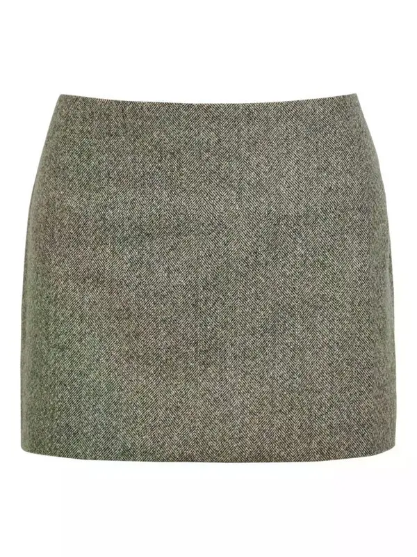 REFORMATION Carla Herringbone Tweed Mini Skirt