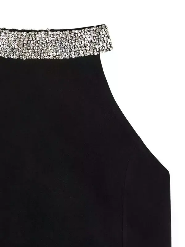 Alice + Olivia Crystal-embellished Halterneck Top - Black