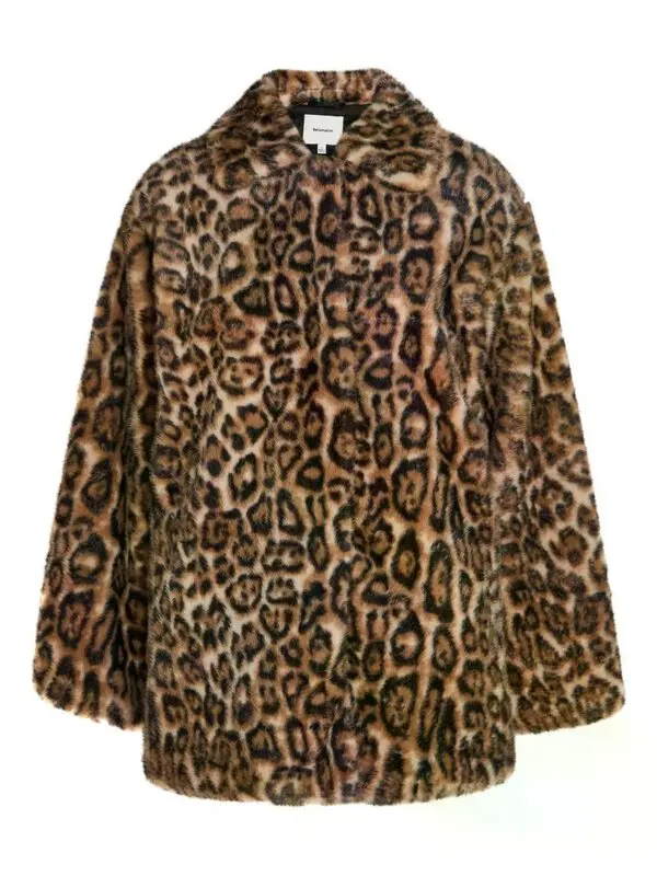 REFORMATION Leopard-print Faux-fur Coat