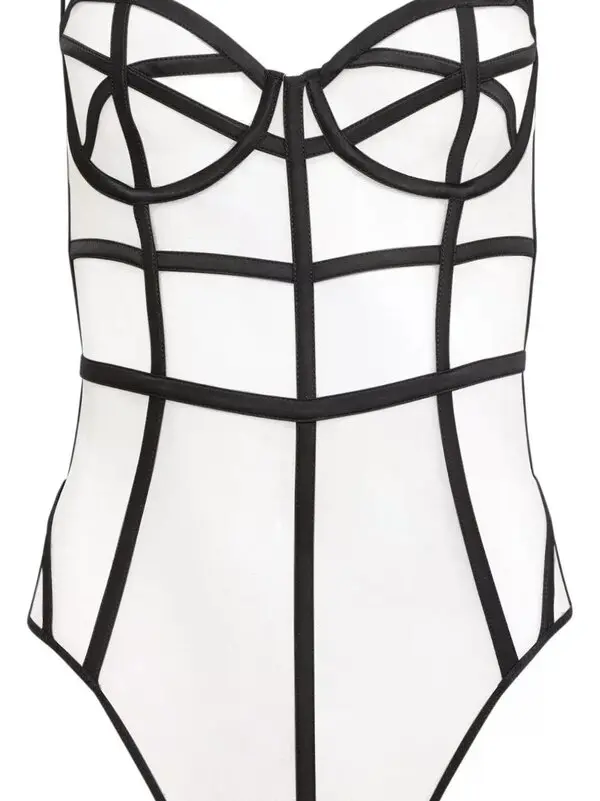 FLEUR DU MAL Zip-fastening Caged Bodysuit