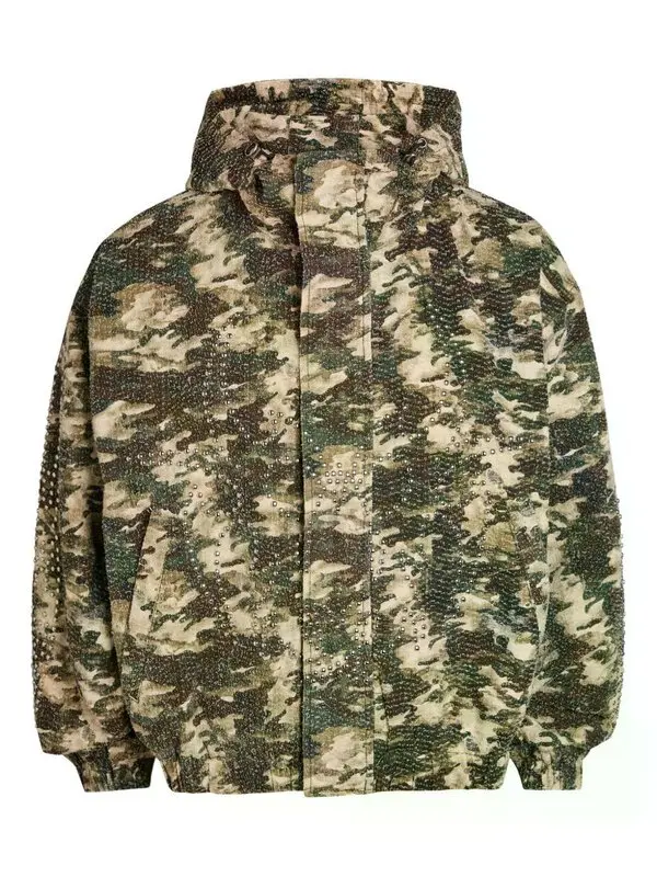 CHEW FOREVER Studded Camouflage Jacket