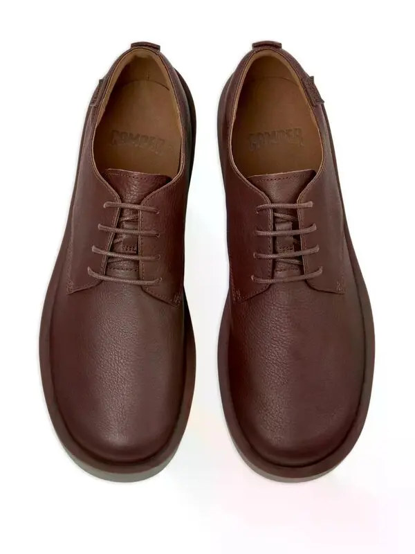 Camper Wagon Leather Derby Shoes - Brown