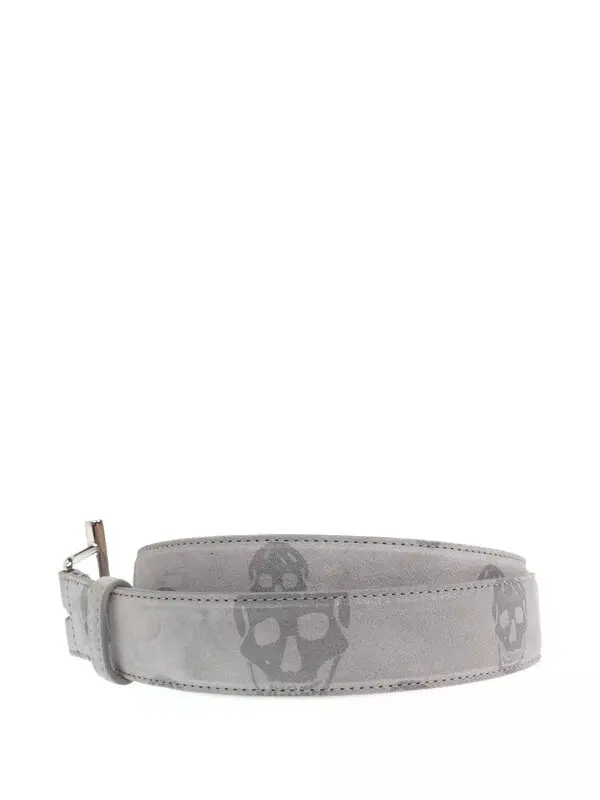 Alexander McQueen Skull-print Leather Belt