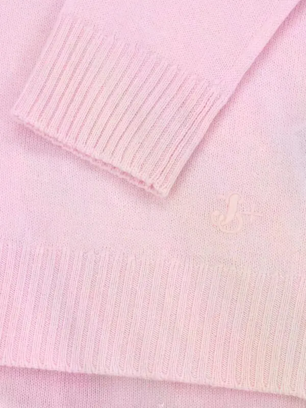 JIL SANDER Logo-embroidered Crew-neck Sweater - Pink