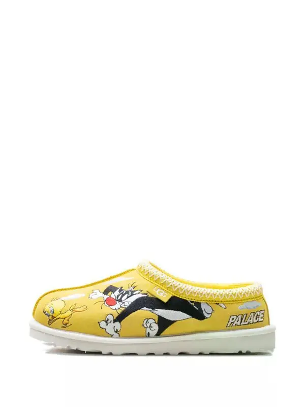 UGG X Palace Looney Tunes Cartoon-print Tasman Slippers - Yellow