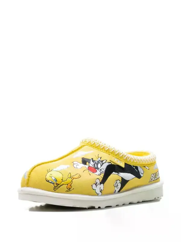 UGG X Palace Looney Tunes Cartoon-print Tasman Slippers - Yellow