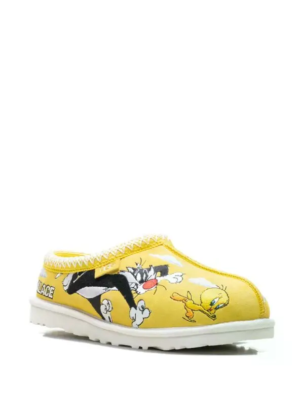 UGG X Palace Looney Tunes Cartoon-print Tasman Slippers - Yellow