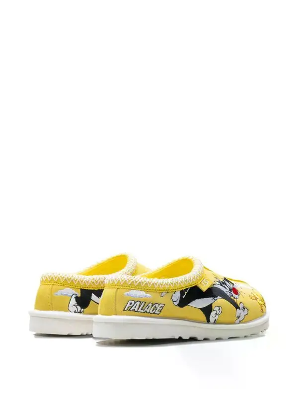 UGG X Palace Looney Tunes Cartoon-print Tasman Slippers - Yellow