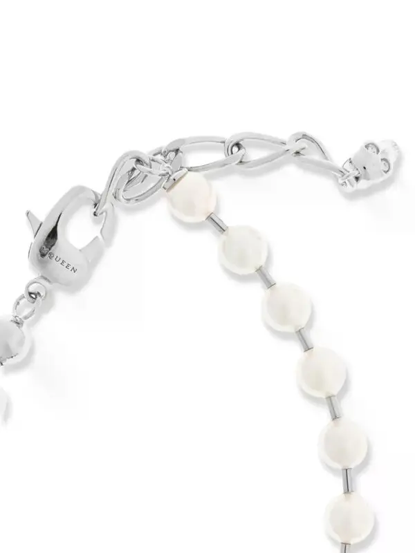 Alexander McQueen Skull Pearl Bracelet