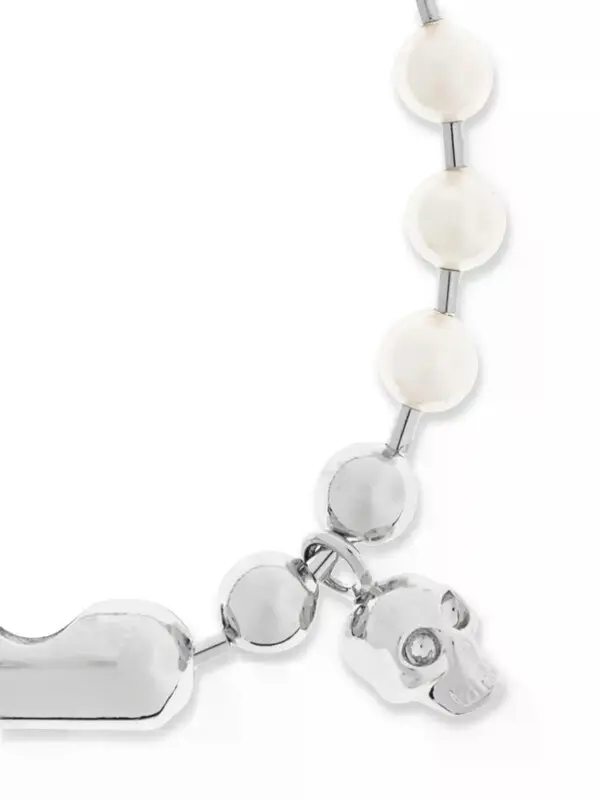 Alexander McQueen Skull Pearl Bracelet