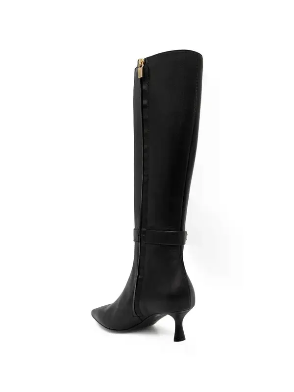 BALDININI Chain-detail Leather Knee-high Boots