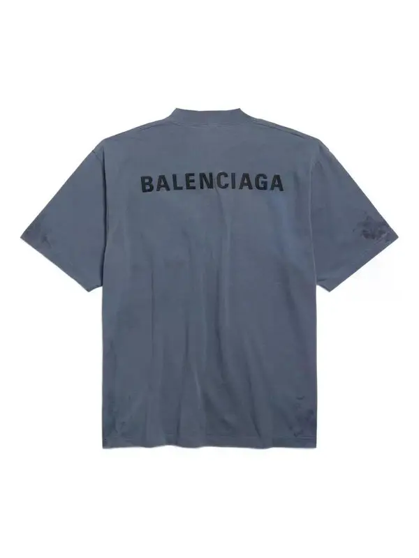Balenciaga Mock-neck Logo T-shirt