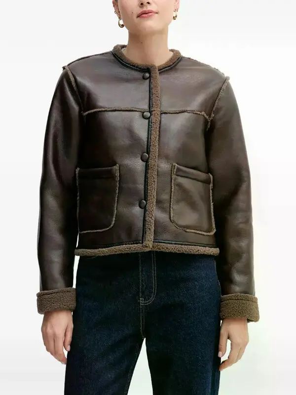 HOSS INTROPIA Buttoned Shearling Jacket