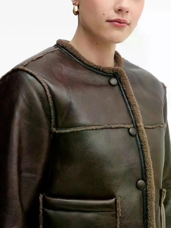 HOSS INTROPIA Buttoned Shearling Jacket