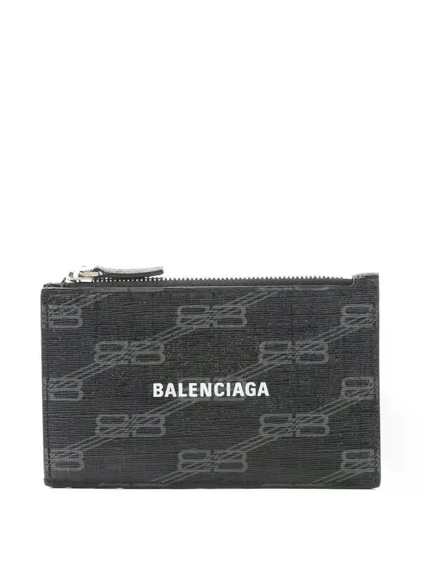 Balenciaga 2010s Logo Card Holder - Black