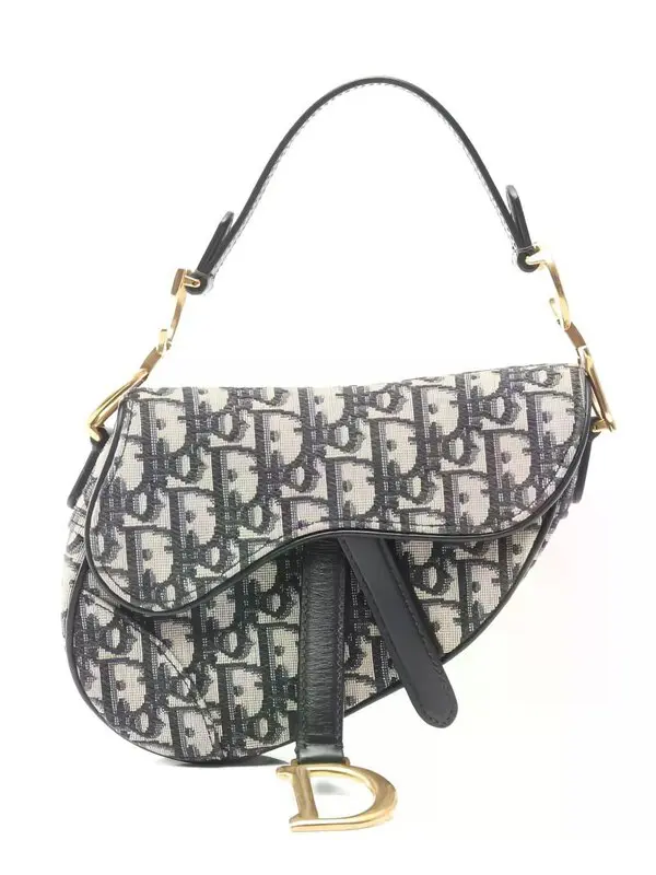Dior Oblique Jacquard Saddle Bag - Neutrals