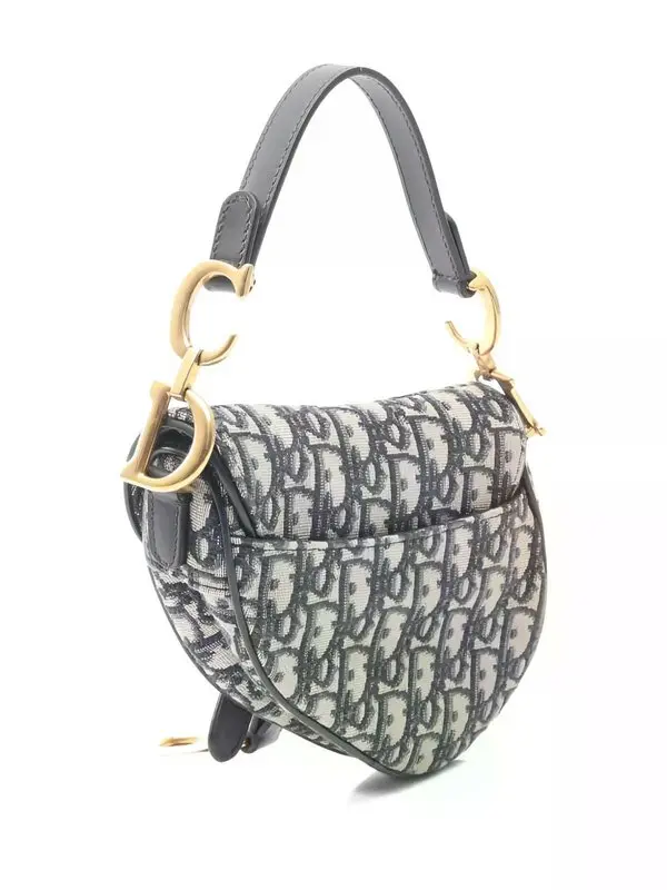 Dior Oblique Jacquard Saddle Bag - Neutrals