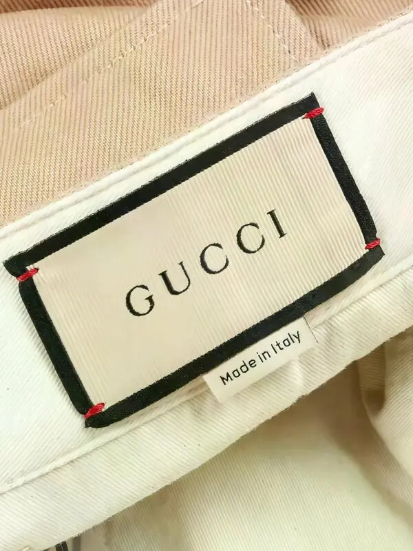 Gucci 2010s Embossed Pattern Denim Trousers