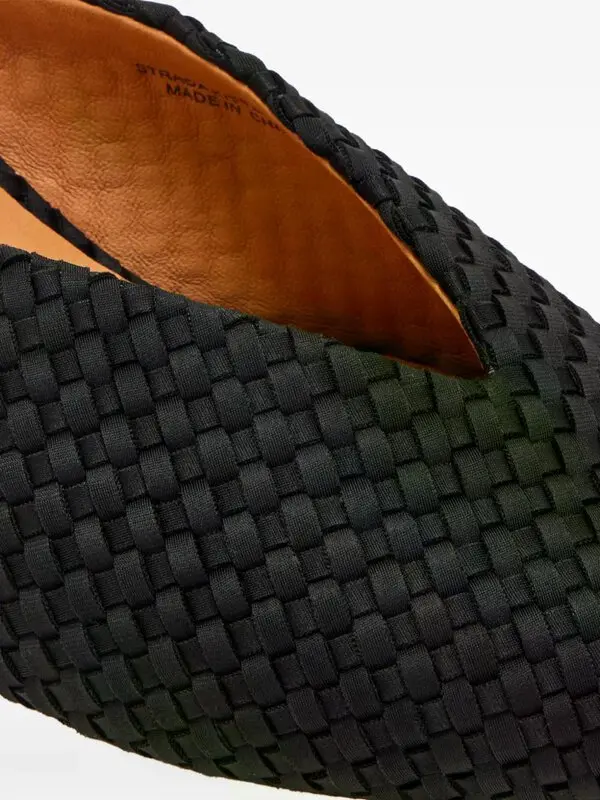 NAGHEDI Strada Woven Heeled Mules - Black