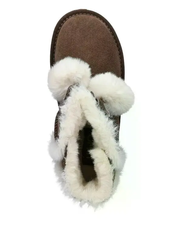 Liu Jo Faux-fur Pompom Boots - Brown