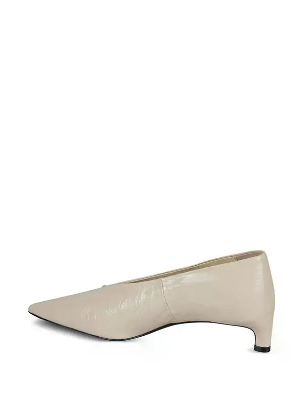 JIL SANDER Crinkled Pointed-toe Pumps