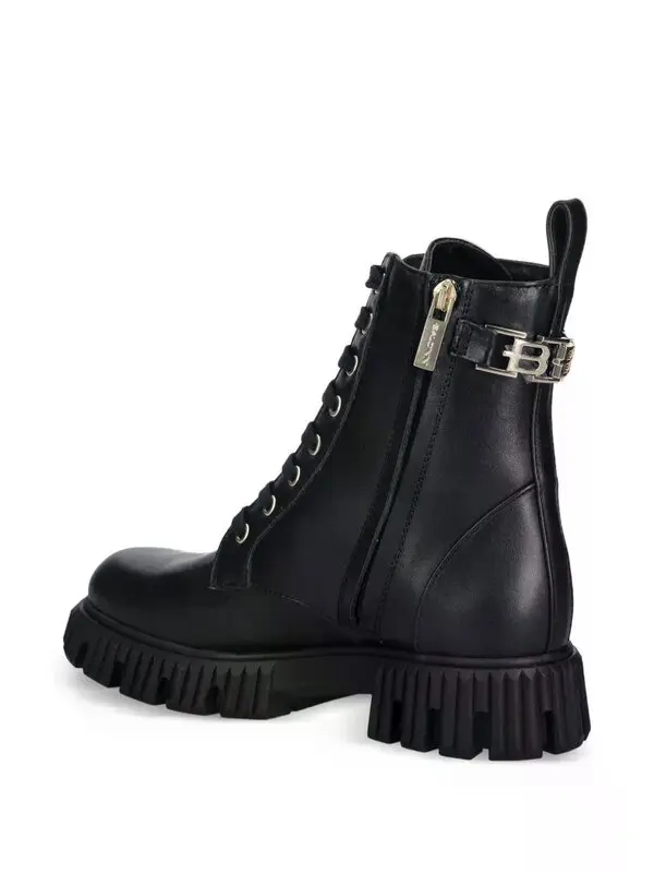 BALDININI Lace-up Combat Boots With Chain Detail