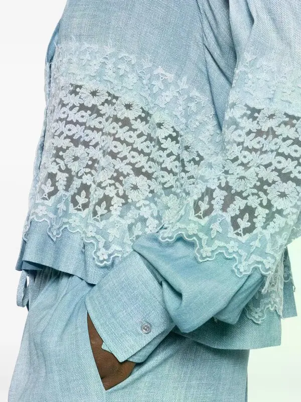 Ermanno Scervino Lace Collared Shirt
