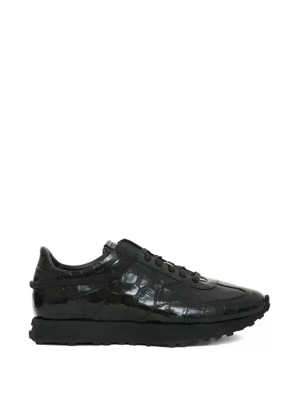 Rhude Croc-embossed Lace-up Sneakers