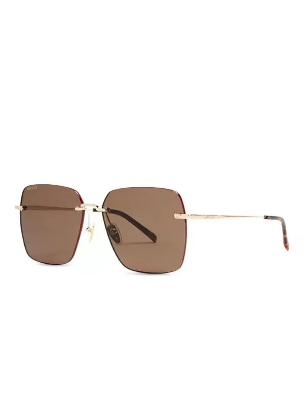Gucci Square-frame Sunglasses - Red