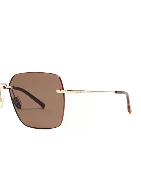 Gucci Square-frame Sunglasses - Red