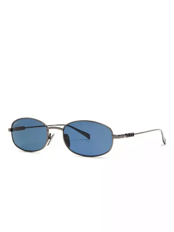 Gucci Oval-frame Sunglasses - Silver