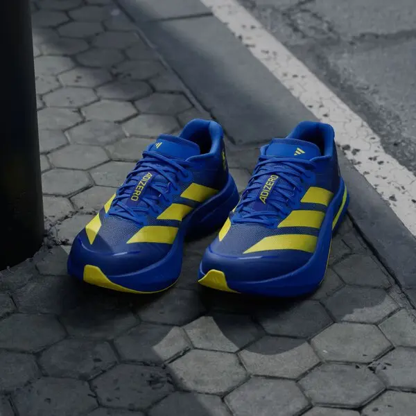 Adidas Adizero Boston Running Shoes - Blue / Yellow / Core Black