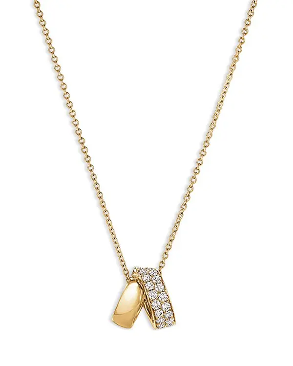 Hearts On Fire 18k Yellow Diamond Rondelle Pendant Necklace - Gold