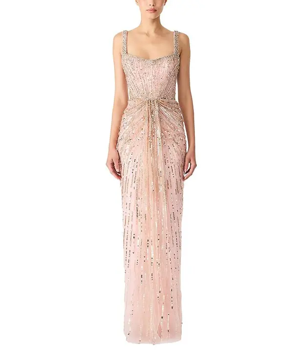 Jenny Packham Chrissy Sequin-embellished Gown - Pink Sprite