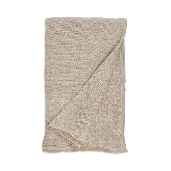 POM POM AT HOME River Oversized Linen Throw Blanket - Natural