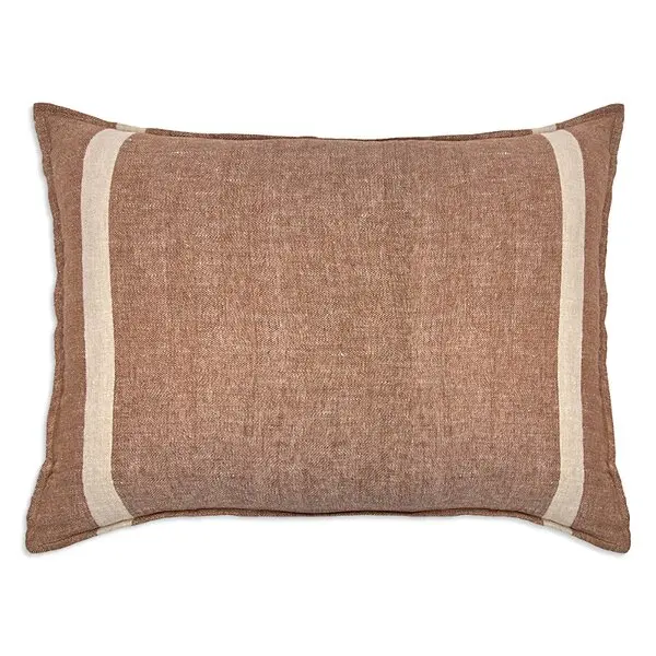 POM POM AT HOME Rory Linen Big Pillow, 28 X 36 - Terracotta/flax